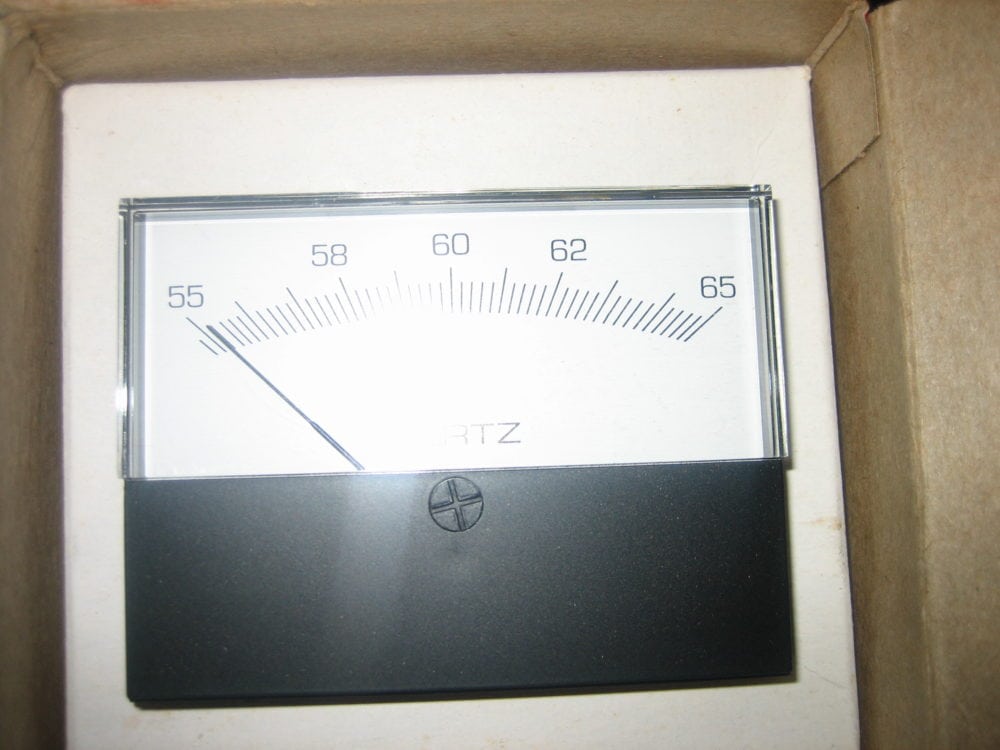 ModuTec Hertz Panel Meter Guage 55 to 65 Hz - NEW - Max Marine Electronics