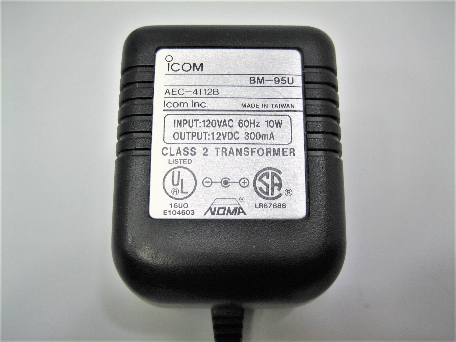Icom BM-95U AC Adapter IC-M15 Radio AEC-4112B Class 2 Transformer Universal PSU - Max Marine ...
