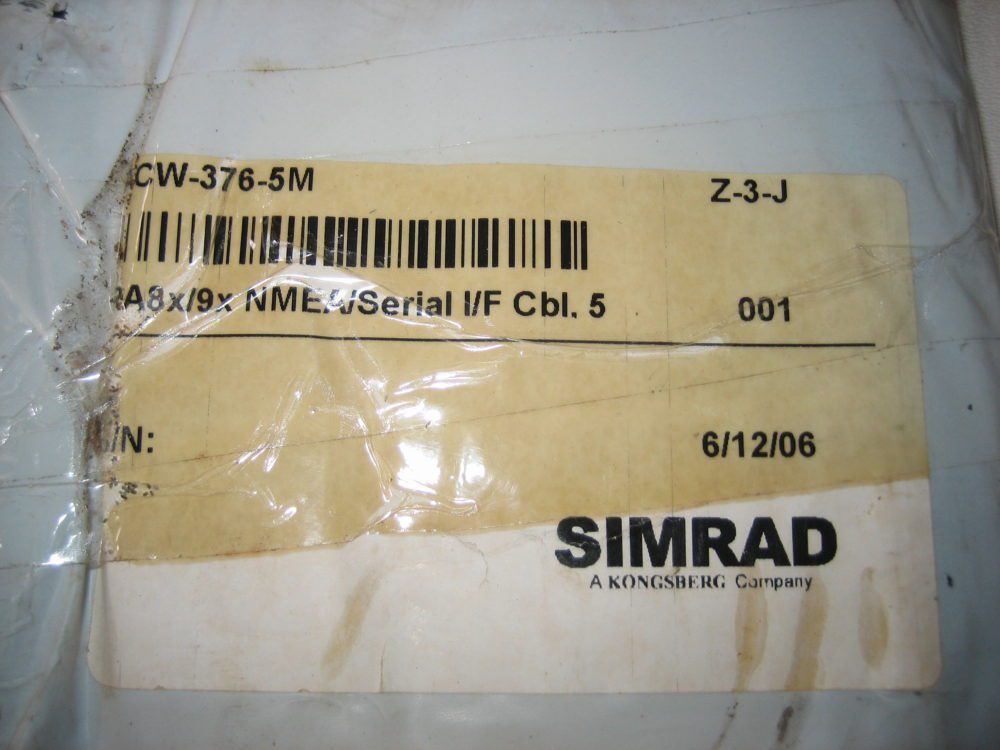 SIMRAD RA80/RA90 ACW-376-5m NMEA/Serial Interface Cable w/6 Pin ...