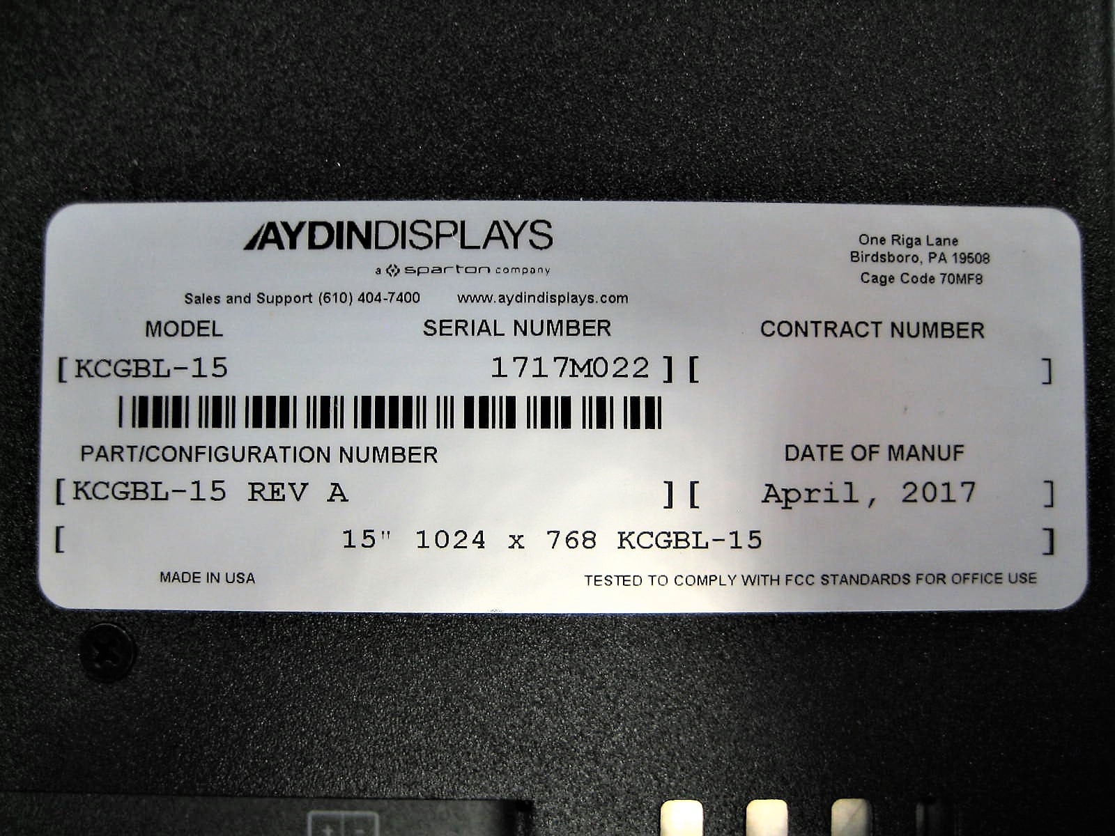 Aydin Displays 15″ Marine Display - KCGBL-15 Glass Bridge Display - Max ...