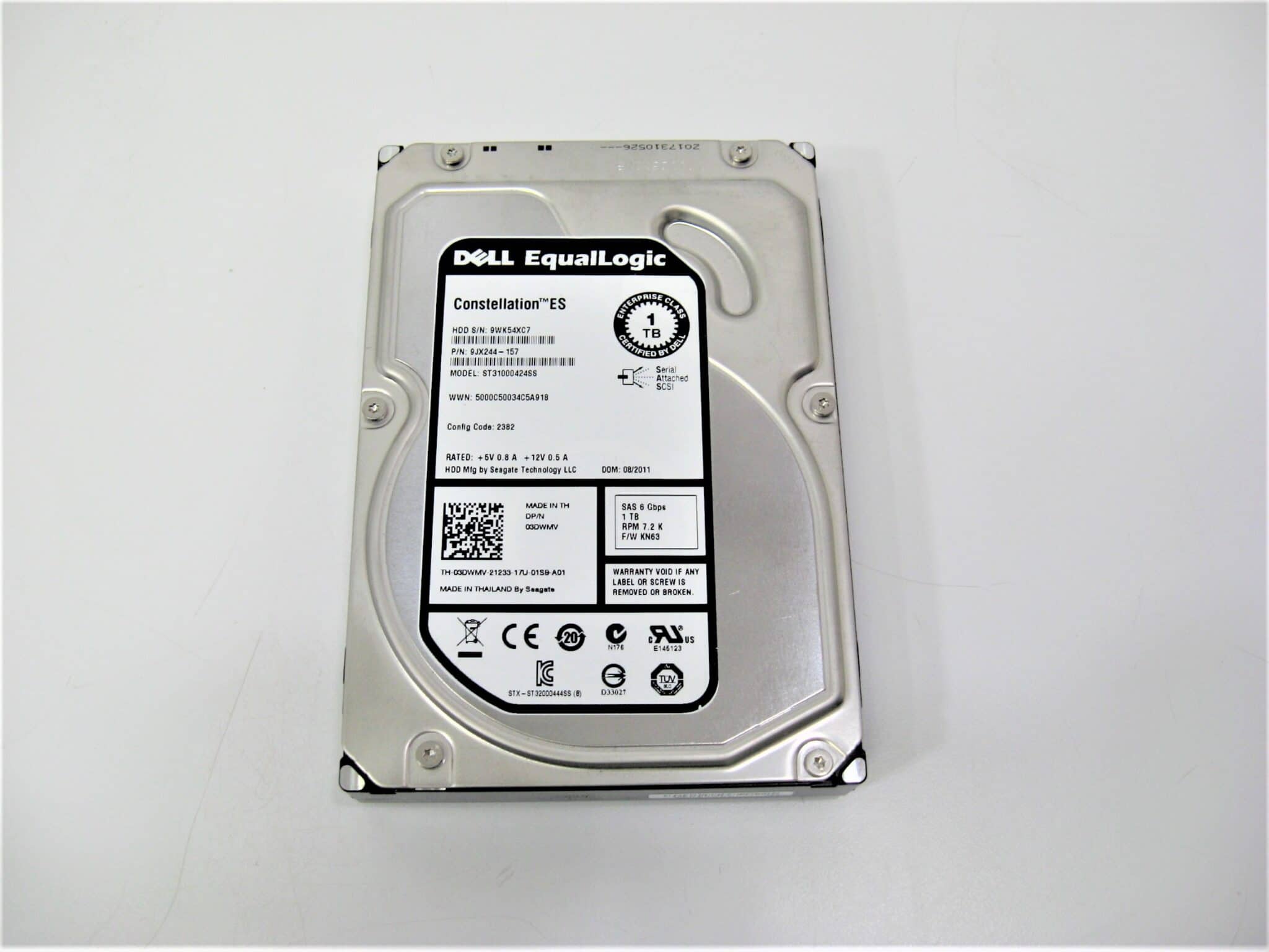 (Lot of 3) Dell SAS HDD Constellation ES 1TB 7200 RPM P/N 9JX244 -157 ...