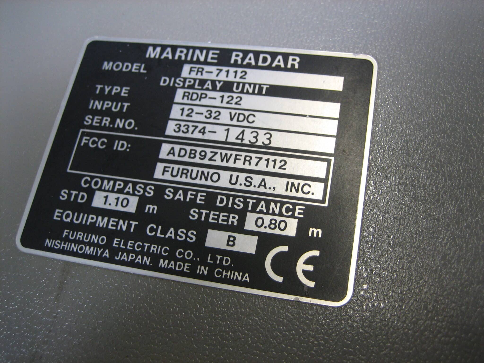 Furuno FR-7112 10kw 72NM 6' Open Array Super Bird Radar - TESTED! - Max ...