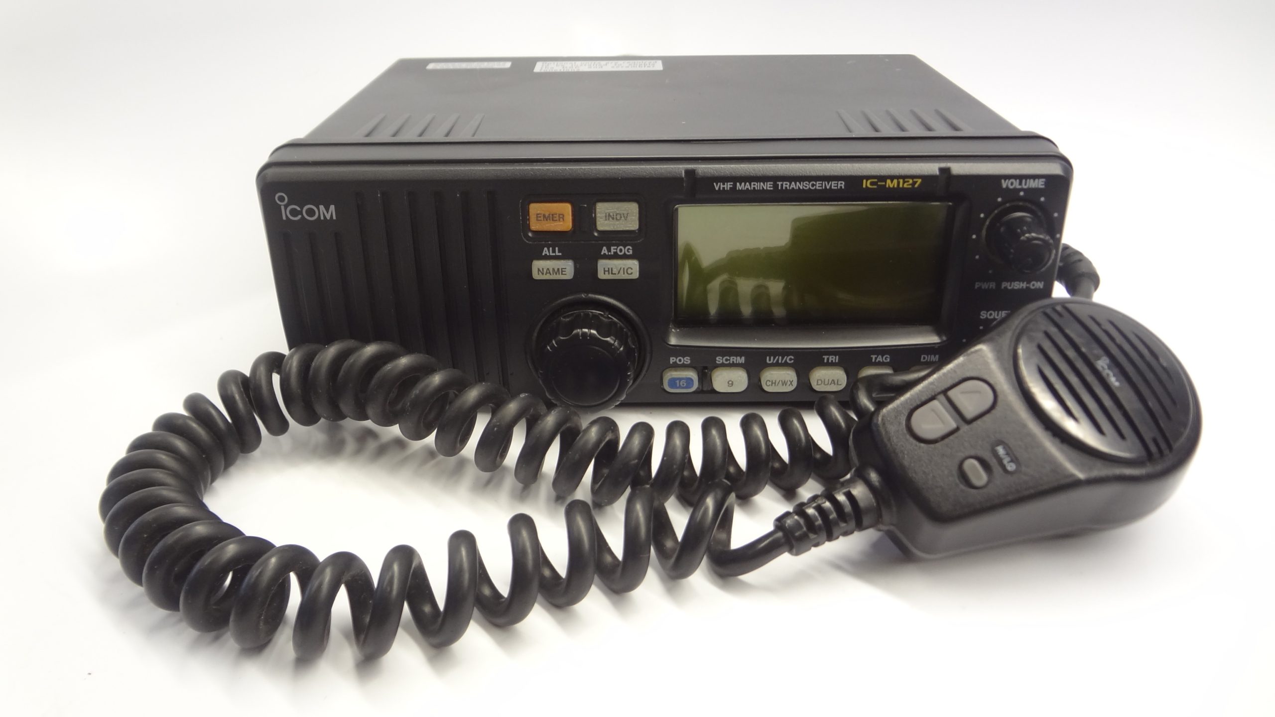Icom IC-M127 Marine VHF/FM Radio Transceiver Unit w/ Hand Mic No ...