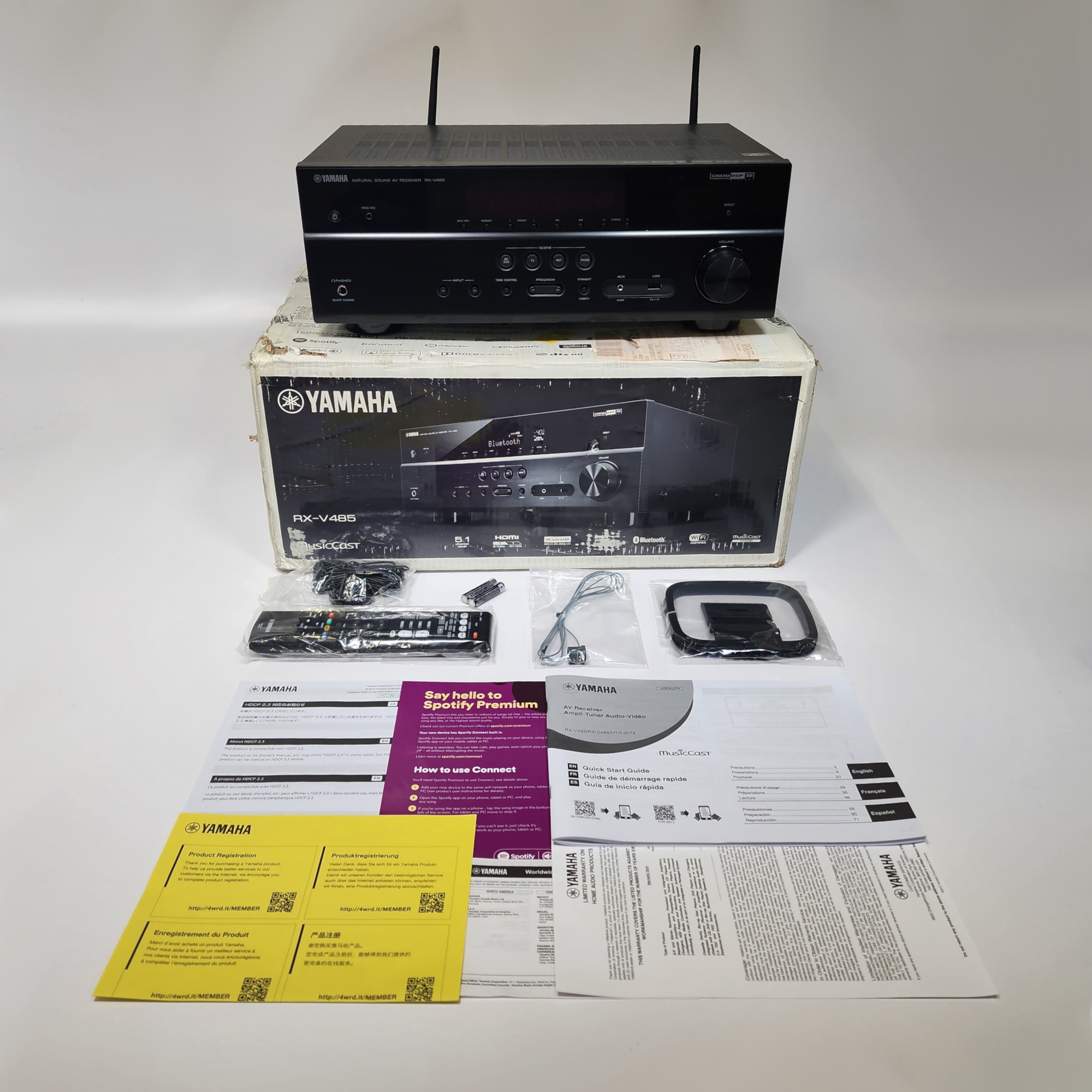 Yamaha RX-V485 5.1-Ch Home Theater Receiver with Wi-Fi/Bluetooth ...