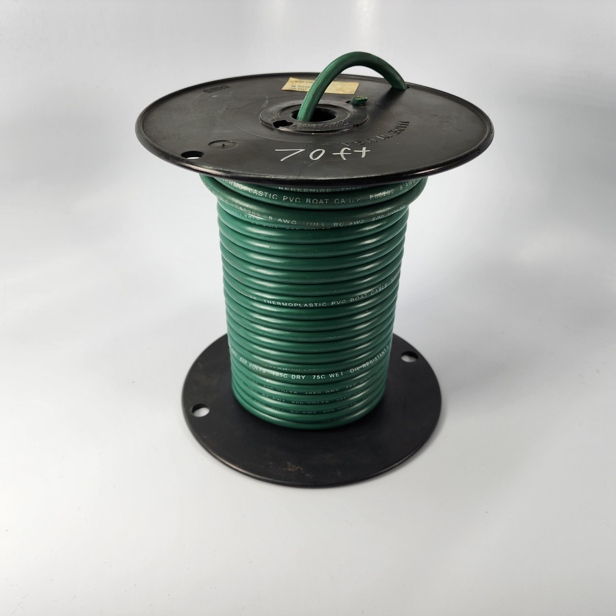 Berkshire E86292 - Green 8AWG Tinned Copper PVC 600V Boat Cable BC-5W2 ...